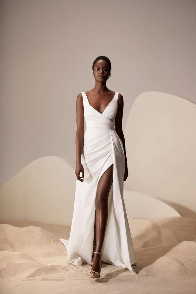 Jamelia - Ruffled mermaid wedding dress with strapless corset and wide ...